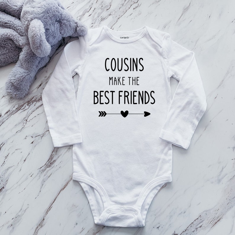 Cousins Baby Bodysuit Cousins Make the Best Friends Cousin Pregnancy Announcement Gift Idea for ...