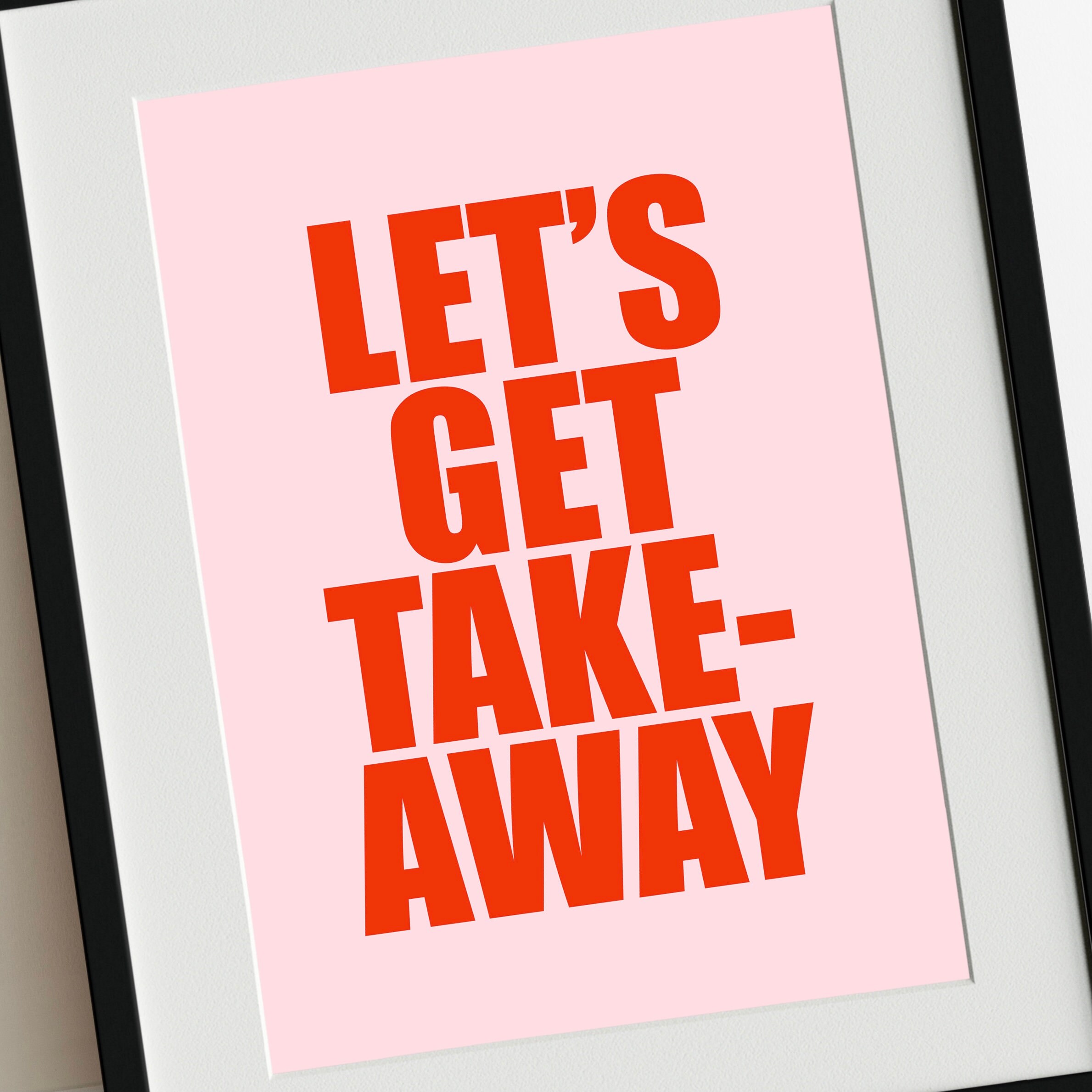 Takeaway Print // Colourful Food Poster Kitchen Dining Decor - Etsy