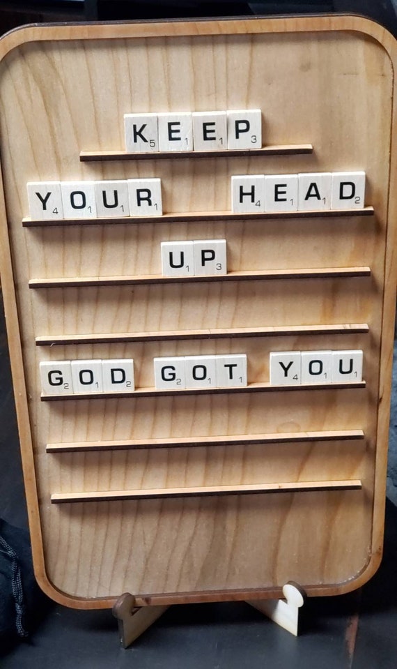 Wood Letter Board With Tiles Letter Boards Menu Boards - Etsy