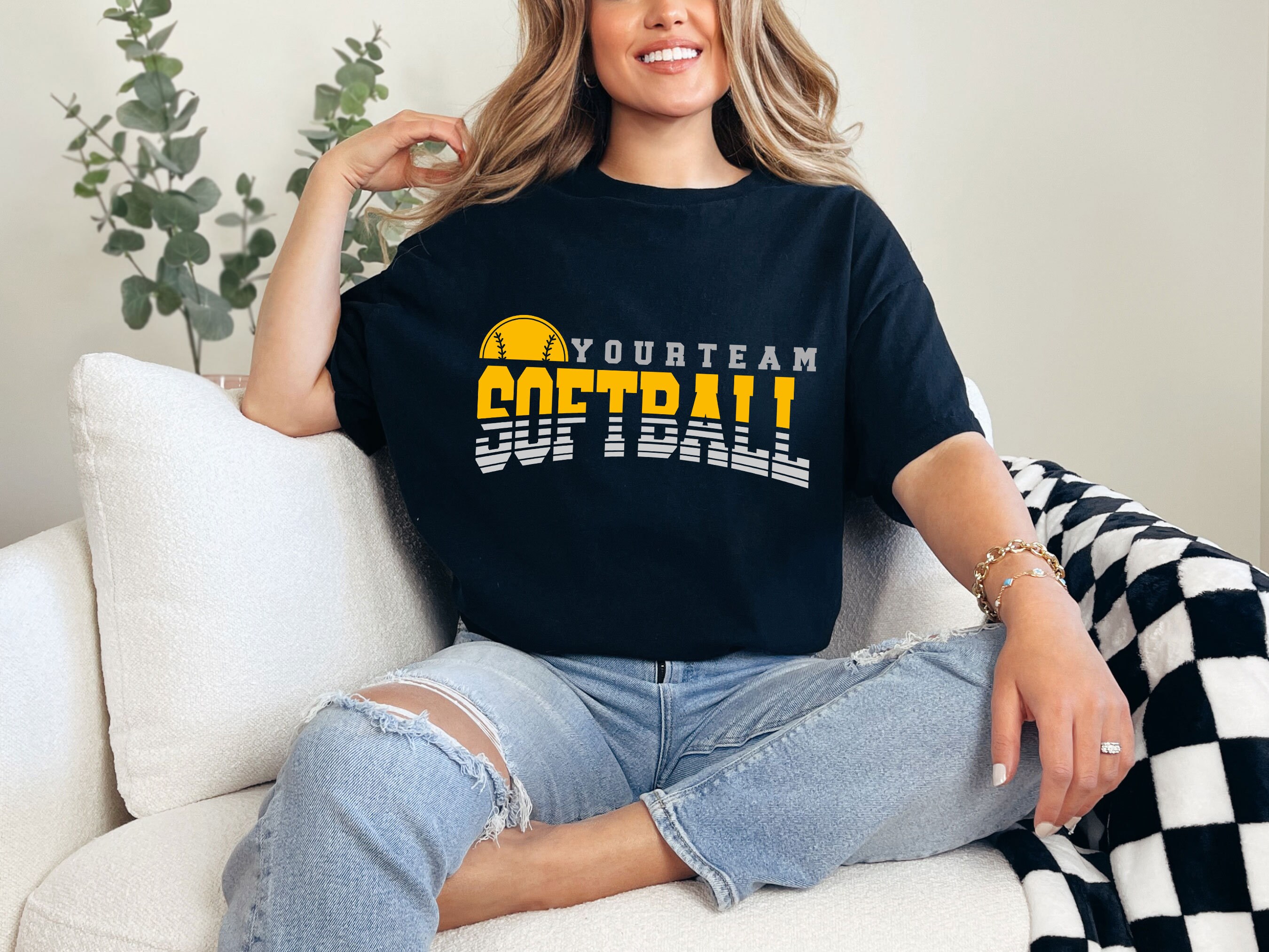 Custom Softball Team Shirt SVG , Custom Softball Shirt PND, Softball ...