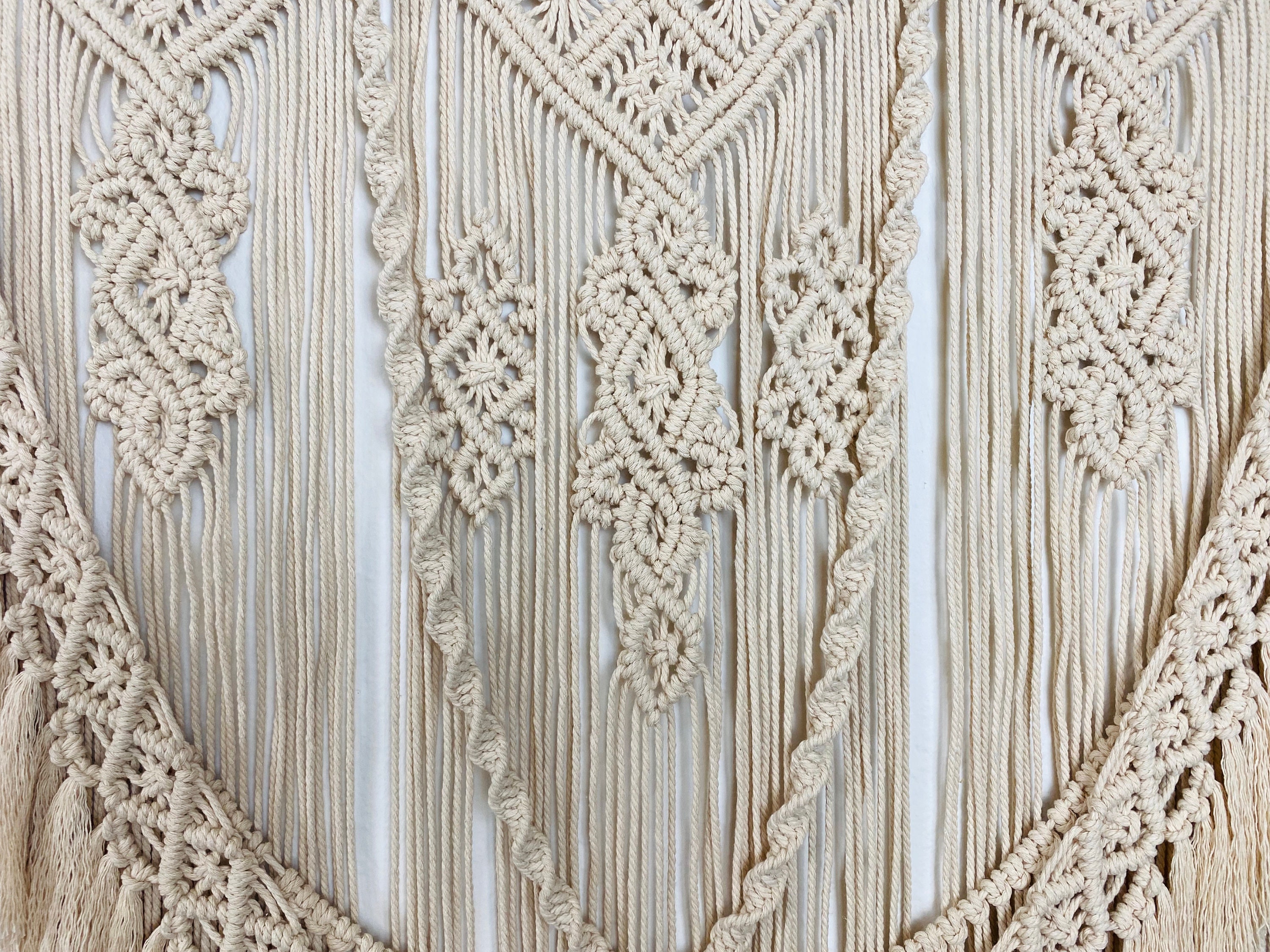 Large Macrame Wall Hanging on Wood Dowel Intricate Layered - Etsy