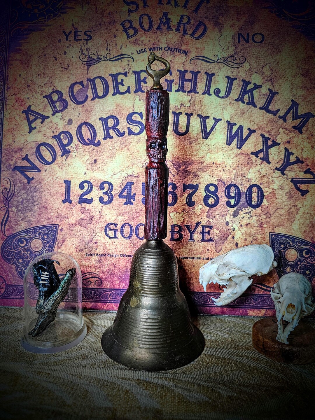 Wicca Altar Cleansing Bell Hand Carved Driftwood Handle - Etsy