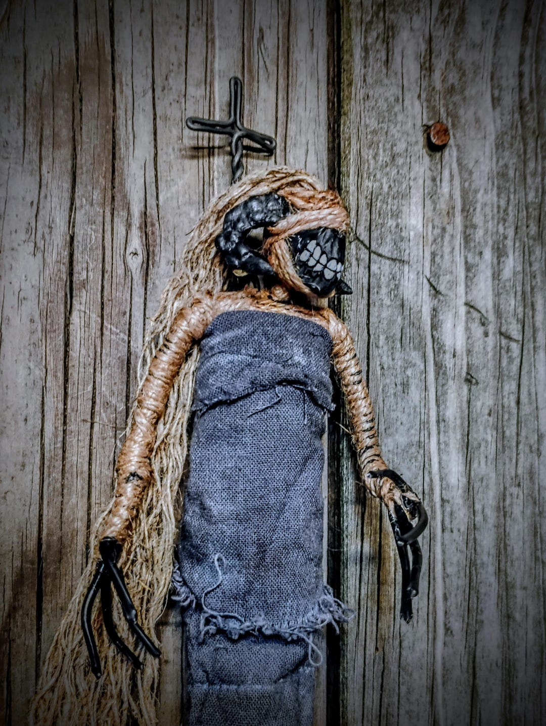 Voodoo Wiccan Altar Doll Pose Able Wall Hanging Witch - Etsy