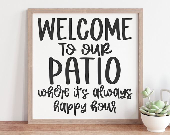 Welcome Patio Rules - Digital Cut File - Svg, Dxf, Png & Eps - Etsy Canada