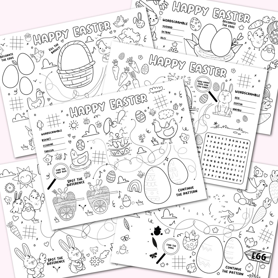 Easter Activity Mats - Easter Activities for Kids - Easter Activity ...