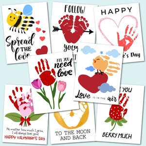Valentine's Day Handprint Art Printables - Handprint Art for Kids ...