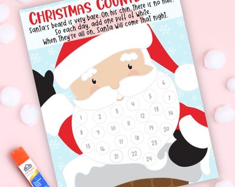 Christmas Countdown Printable, Santa Countdown, Kids Christmas ...
