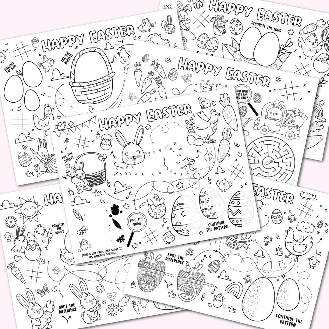 Easter Activity Mats - Easter Activities for Kids - Easter Activity ...