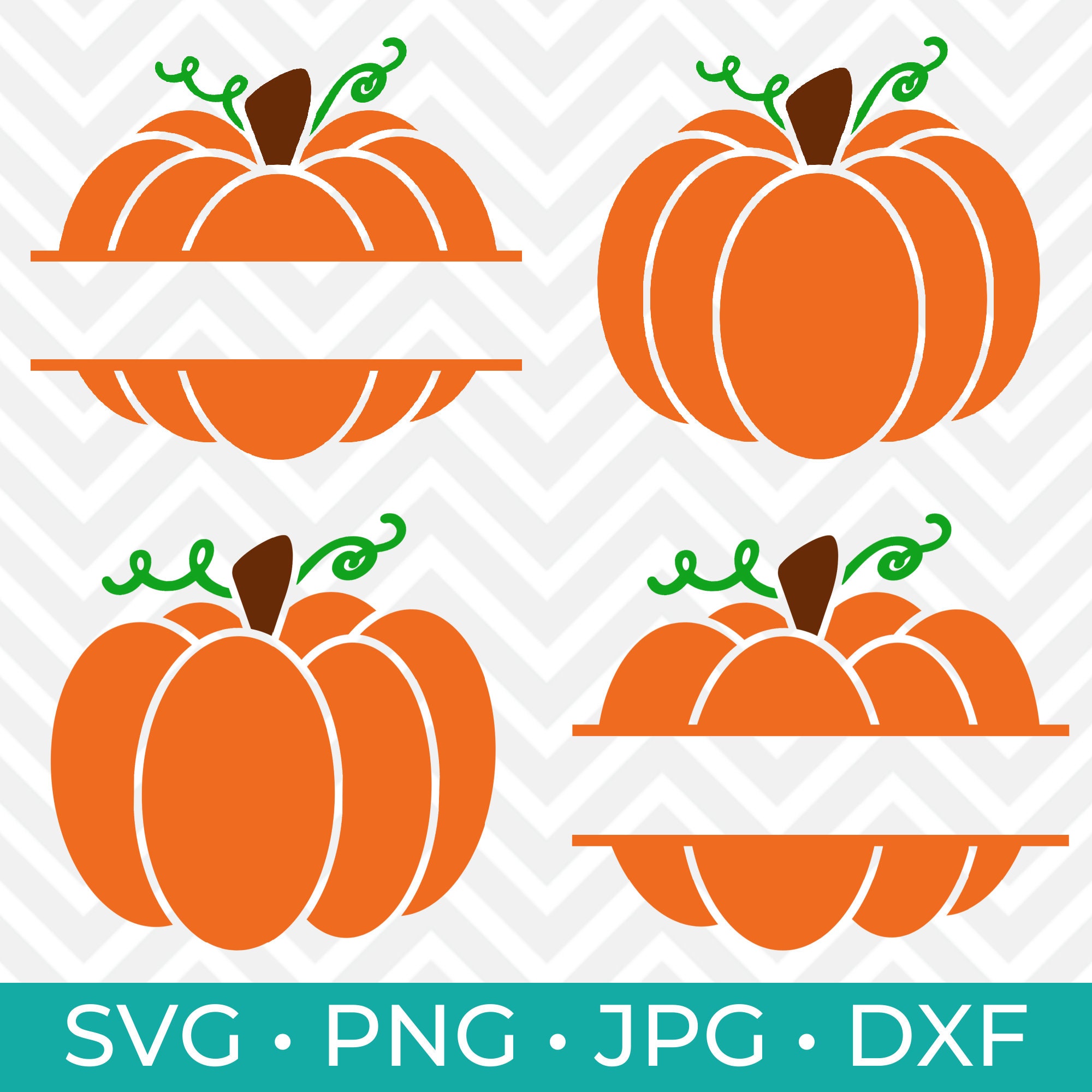 Pumpkin Svg Bundle Fall Svg Pumpkin Split Monogram Svg | Etsy