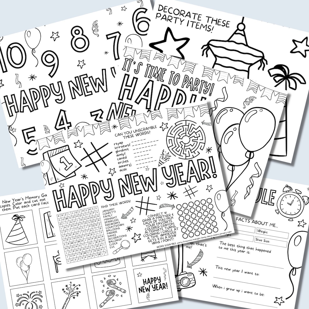 New Year's Activity Pack - New Year's Eve Activities - New Year's Eve ...