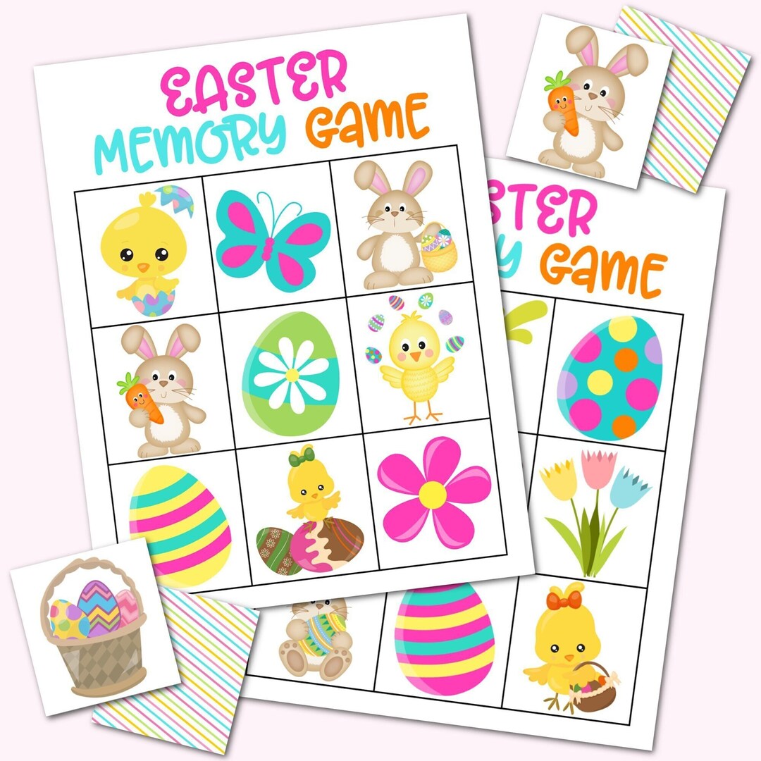 Easter Memory Game - Easter Matching Game - Printable Easter Matching ...