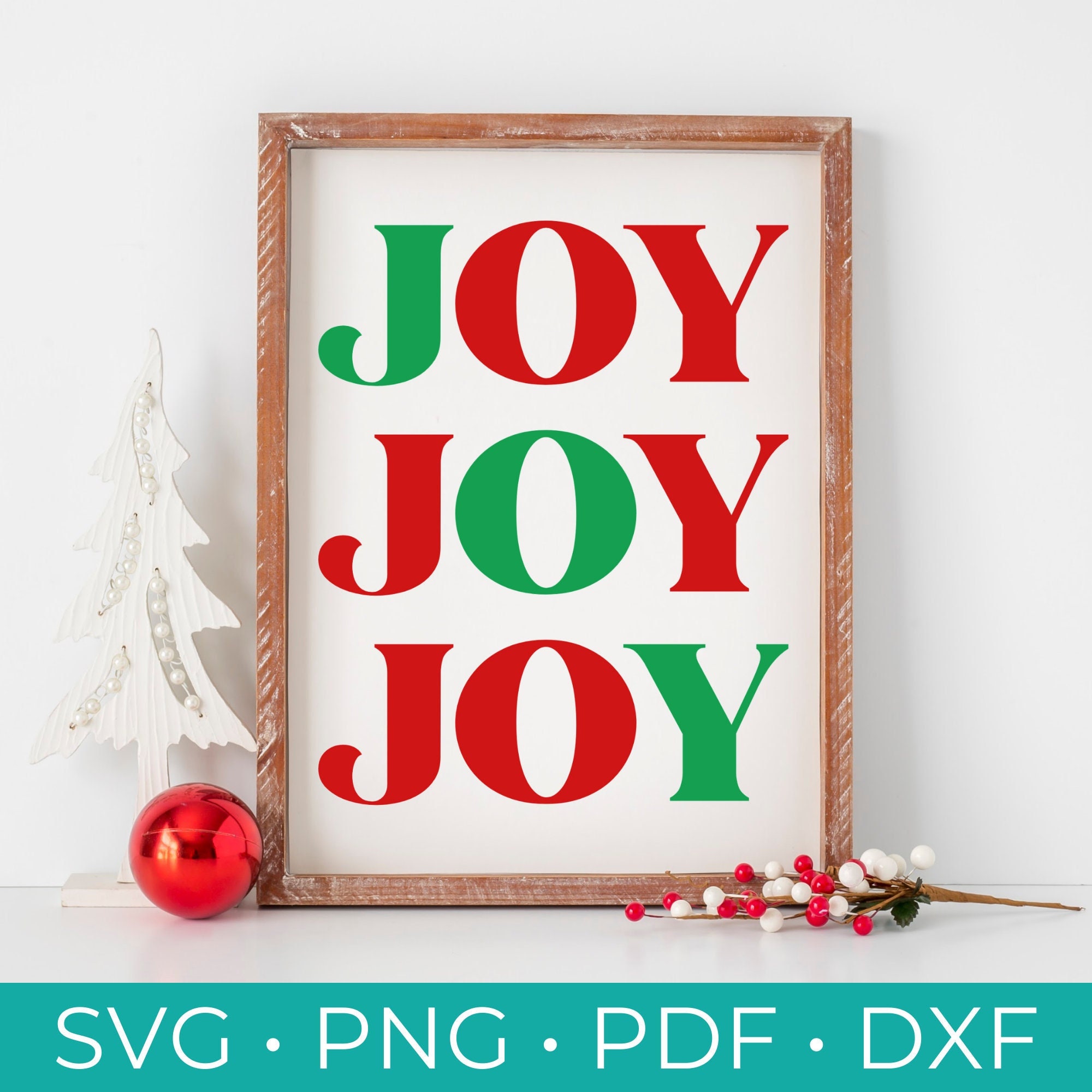 Joy SVG Joy Cut File Christmas SVG Christmas Cut File - Etsy