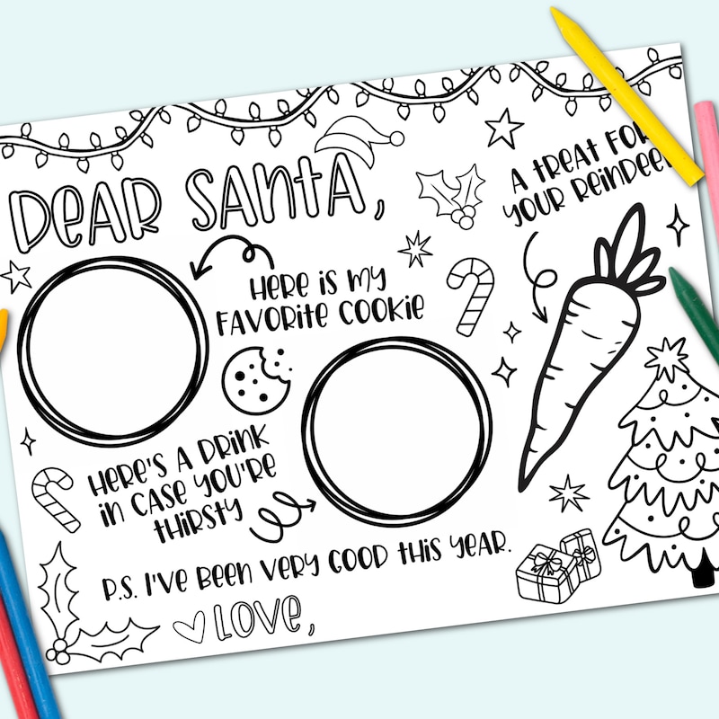 Dear Santa Placemat - Etsy