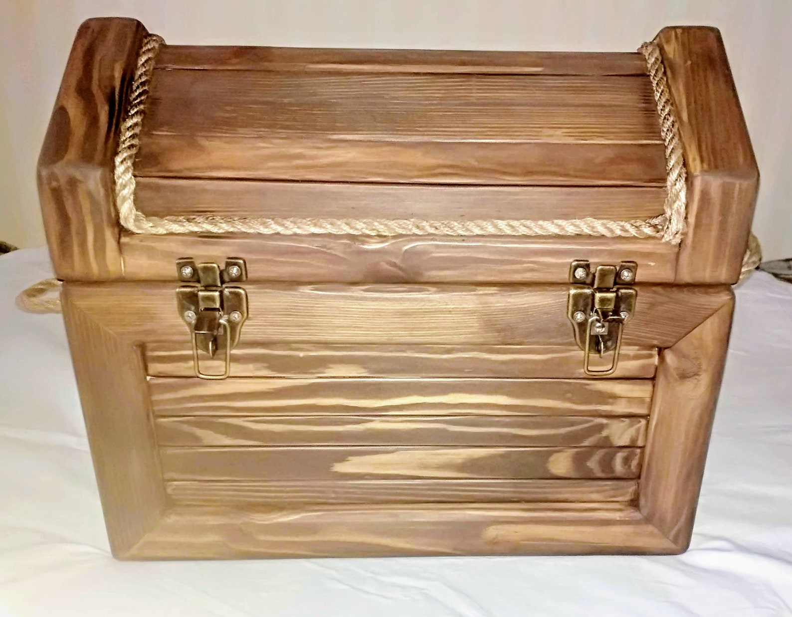 Large Handmade Wooden Box, Large Keepsake Box, Handcrafted Wood Box for ...