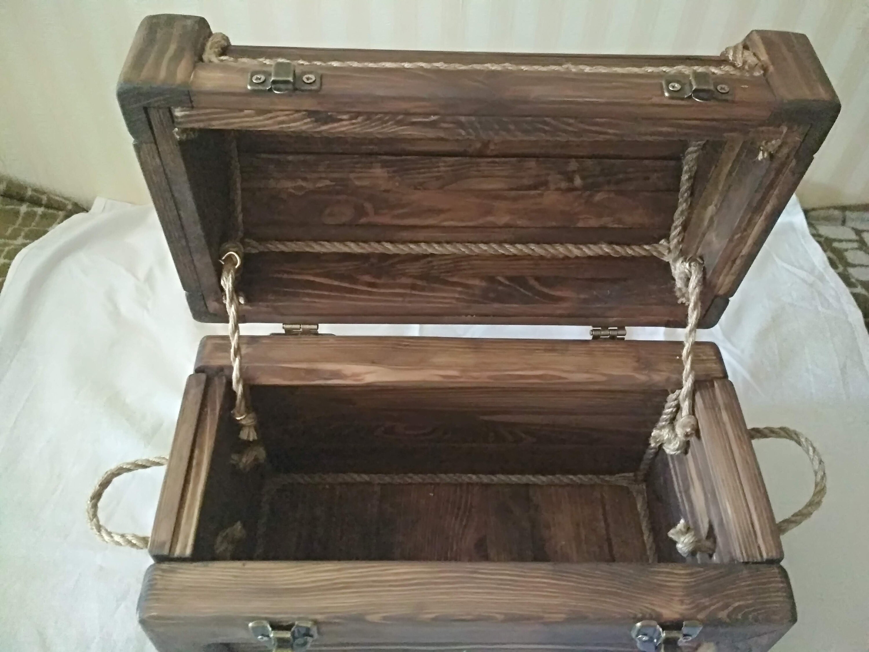 Large Handmade Wooden Box, Large Keepsake Box, Handcrafted Wood Box for ...