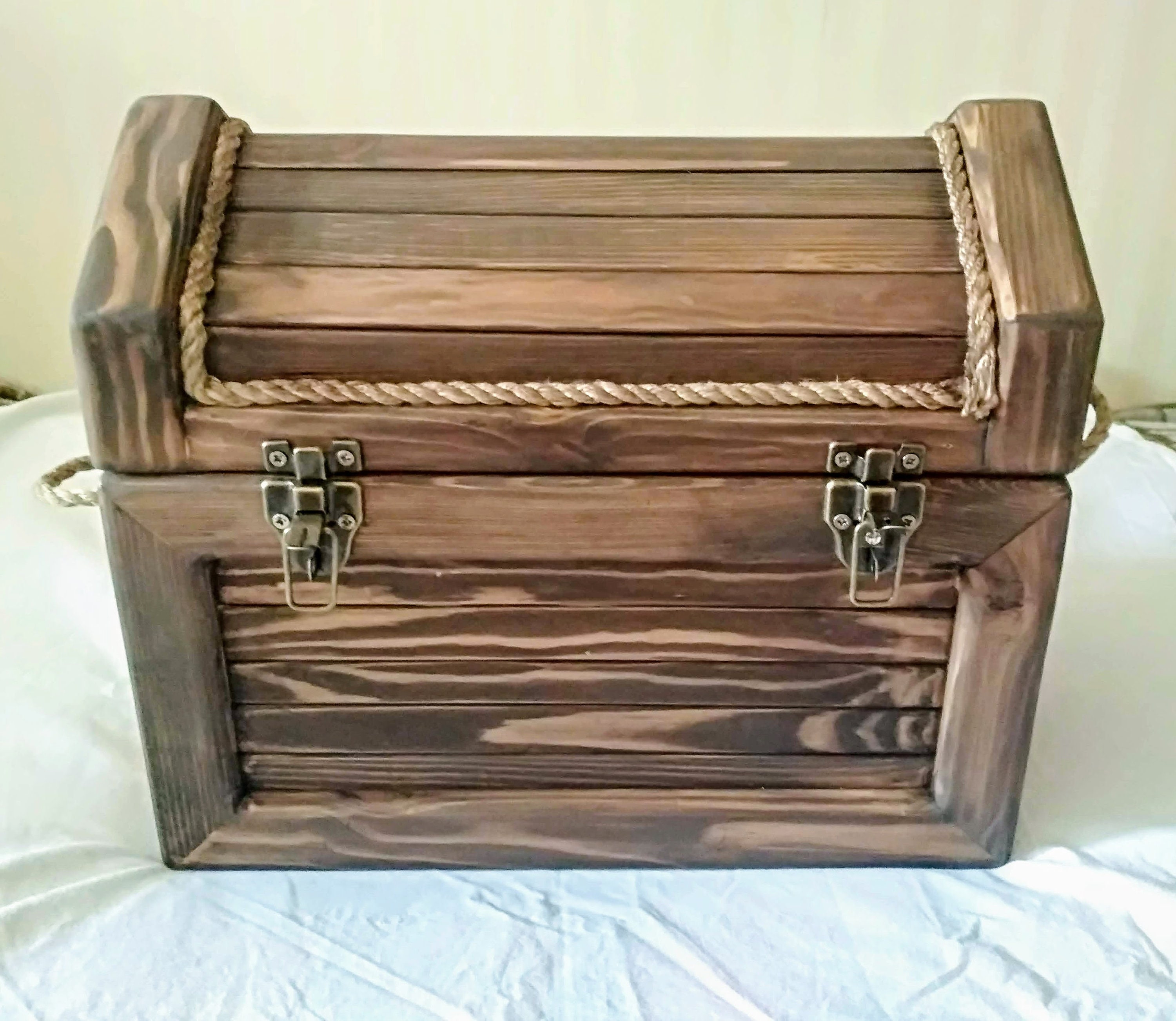 Large Handmade Wooden Box, Large Keepsake Box, Handcrafted Wood Box for ...