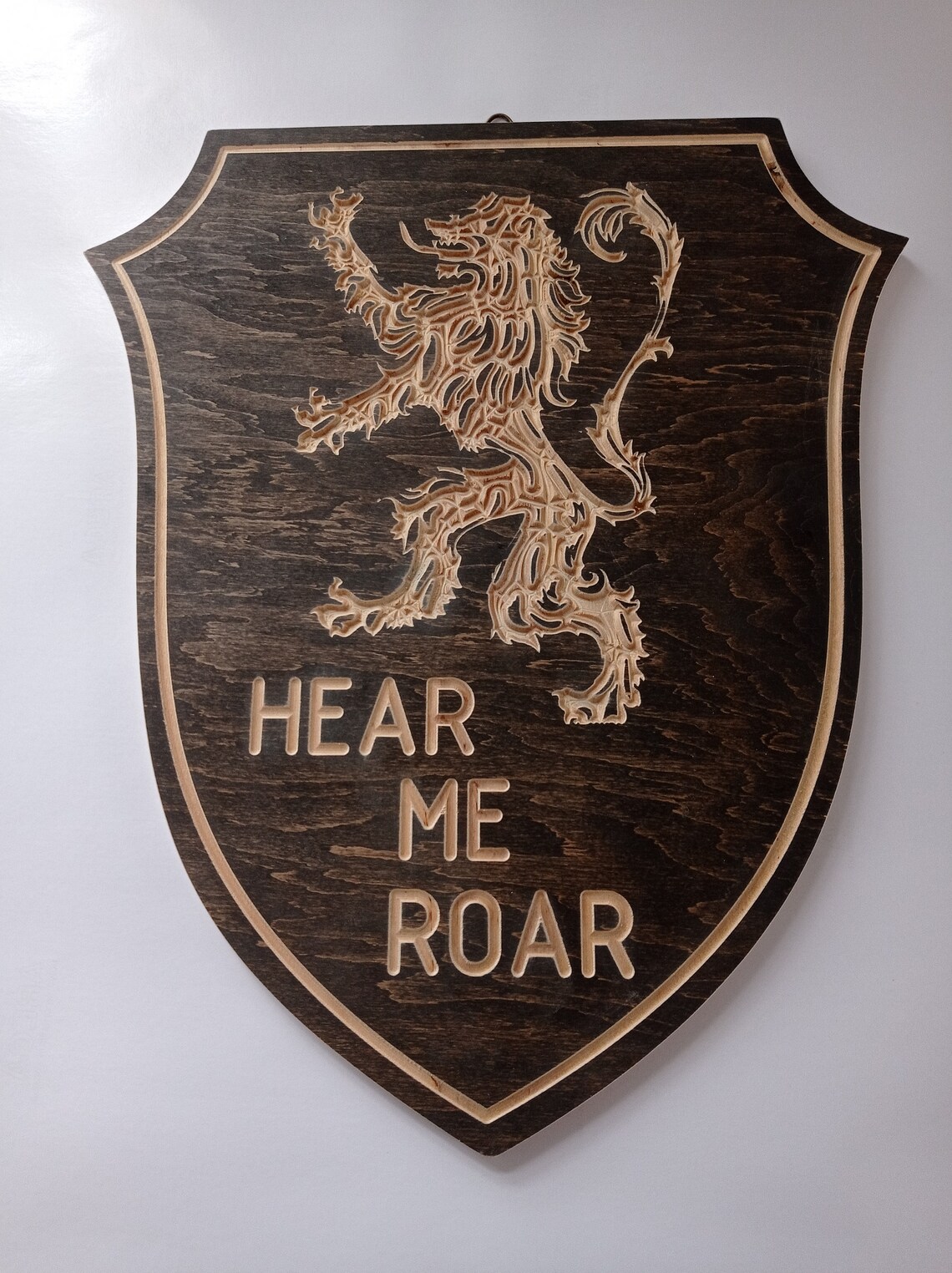 Game Of Thrones Large House Lannister Shield wit the Lion | Etsy