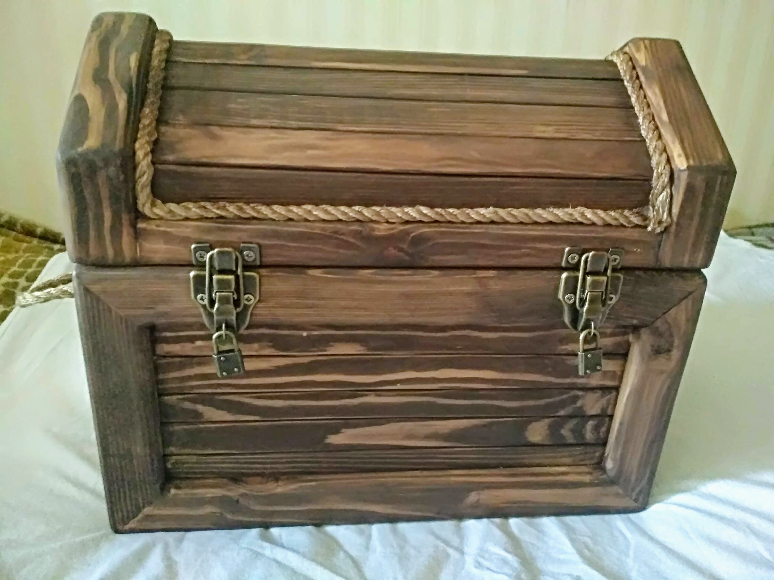 Large Handmade Wooden Box, Large Keepsake Box, Handcrafted Wood Box for ...