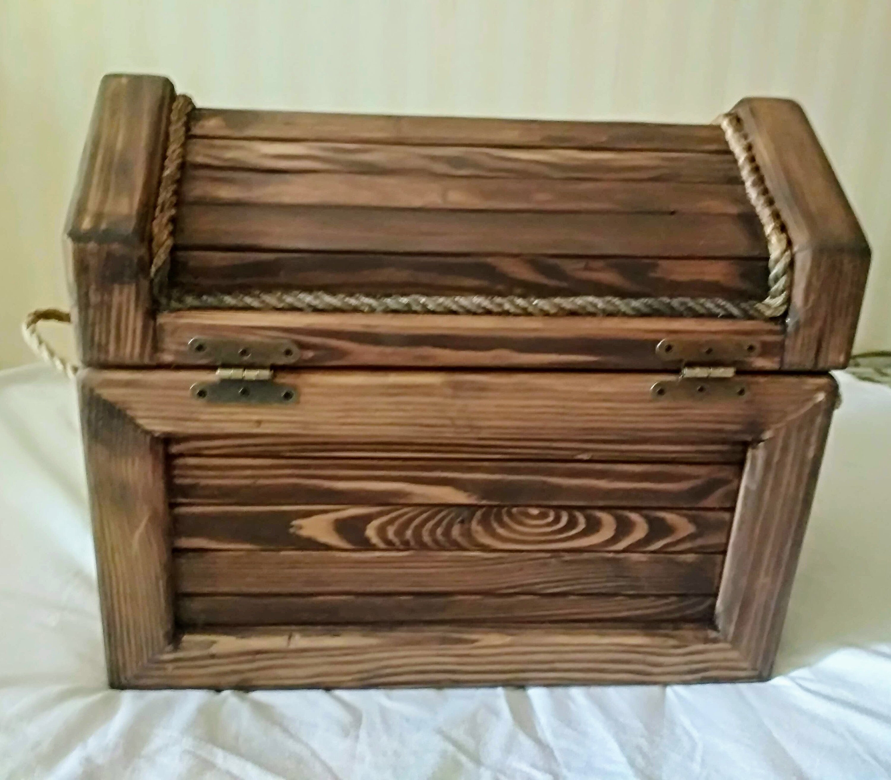 Large Handmade Wooden Box, Large Keepsake Box, Handcrafted Wood Box for ...