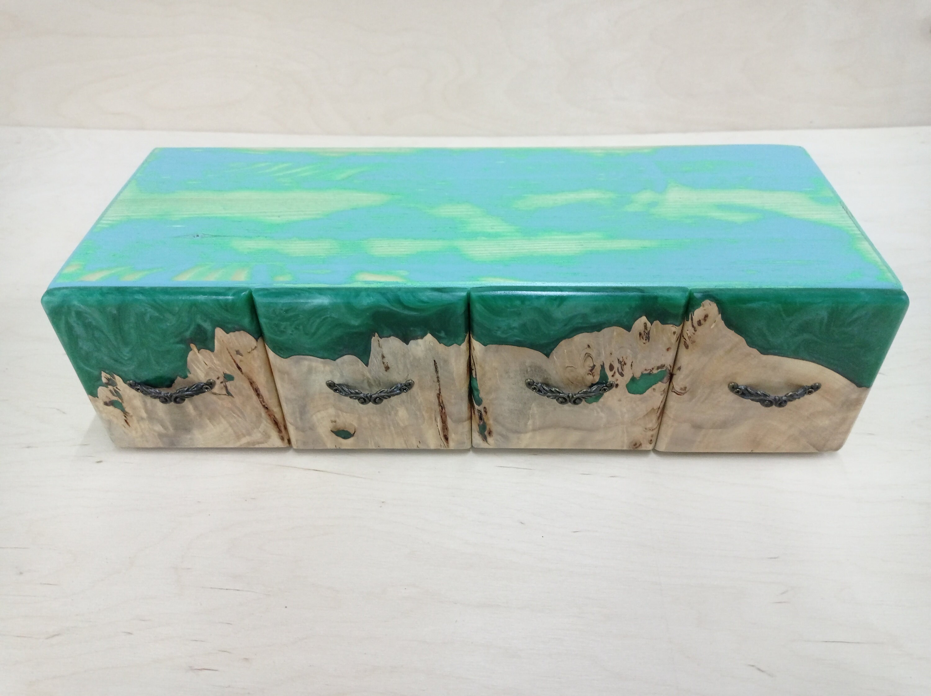 Handcrafted Wood and Epoxy Resin Spices Storage Mini-cabinet - Etsy