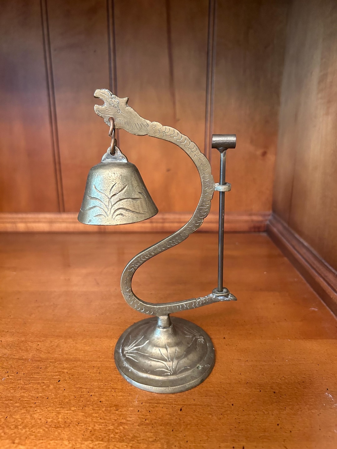 Vintage Brass Chinese Dragon Bell With Hammer - Etsy