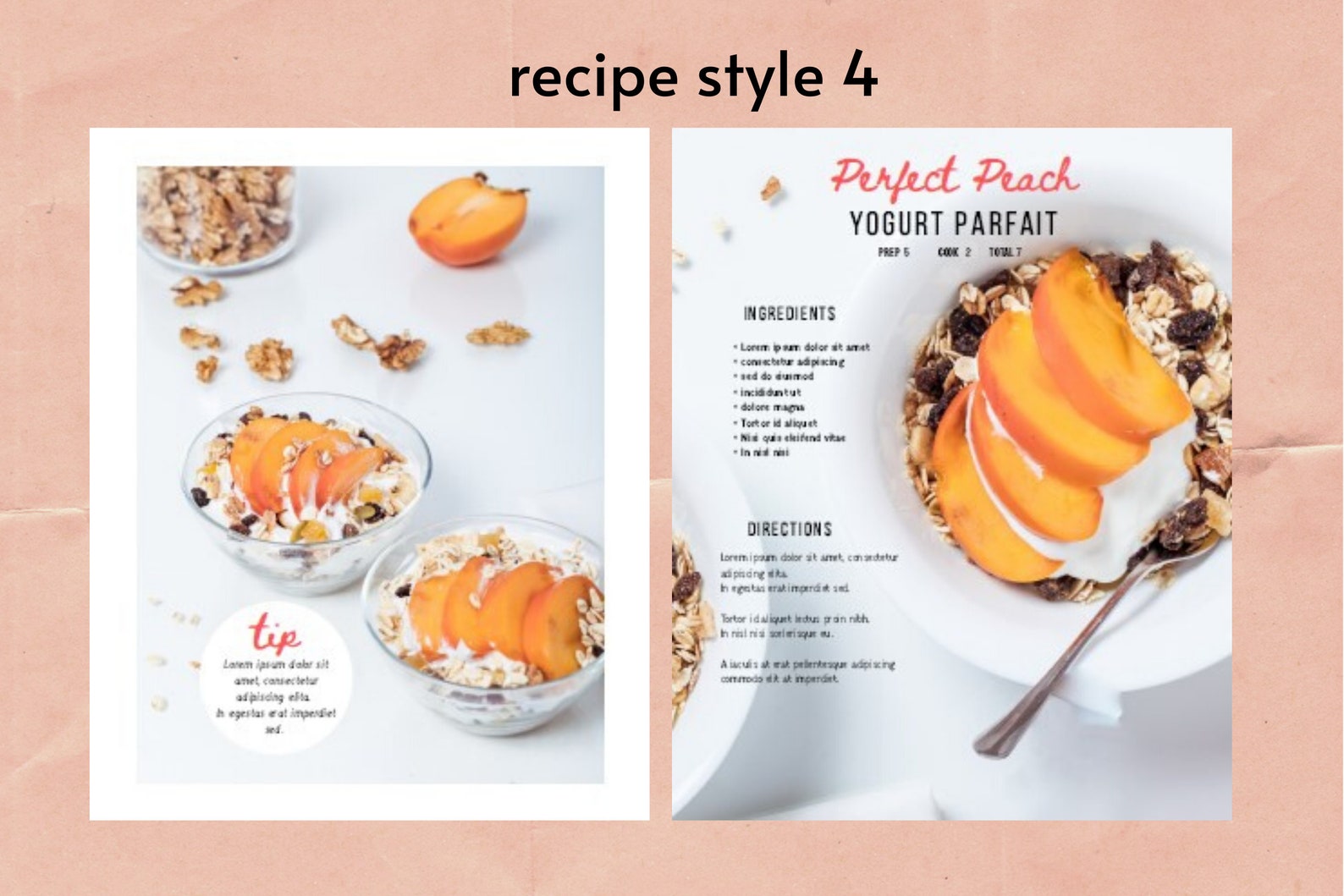 Recipe Ebook Template Recipe Template Cookbook Template | Etsy