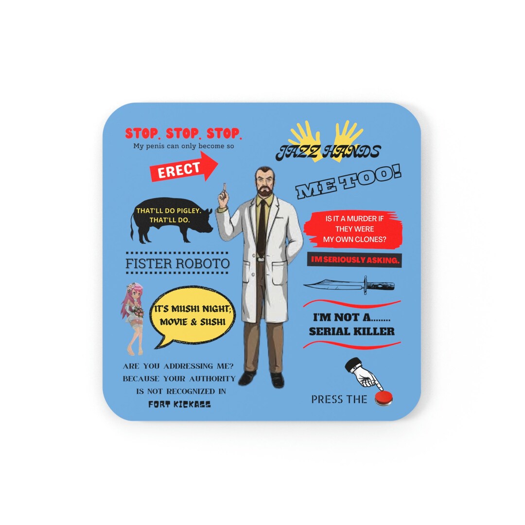 Krieger Quotes Corkwood Coaster Set/archer - Etsy