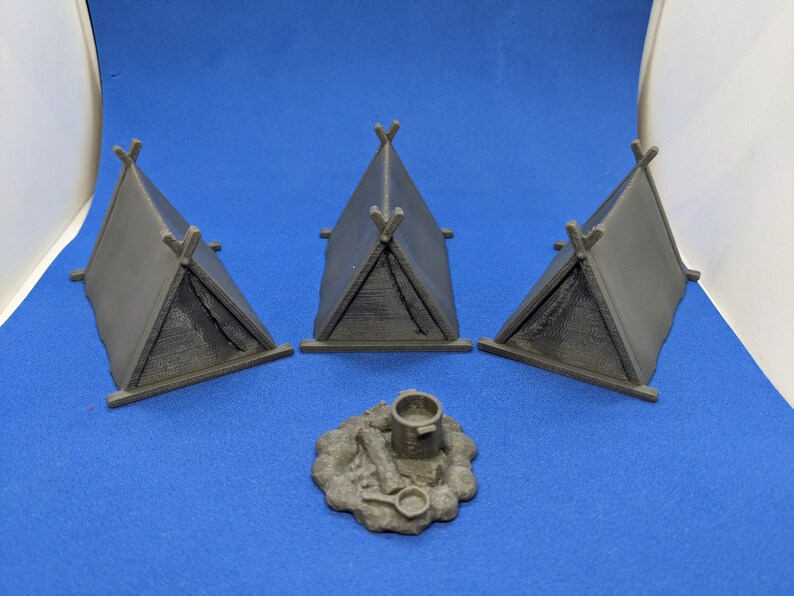 Viking Tents Camp Campsite Set | 28mm 1/56 Scale Miniature Dnd ...