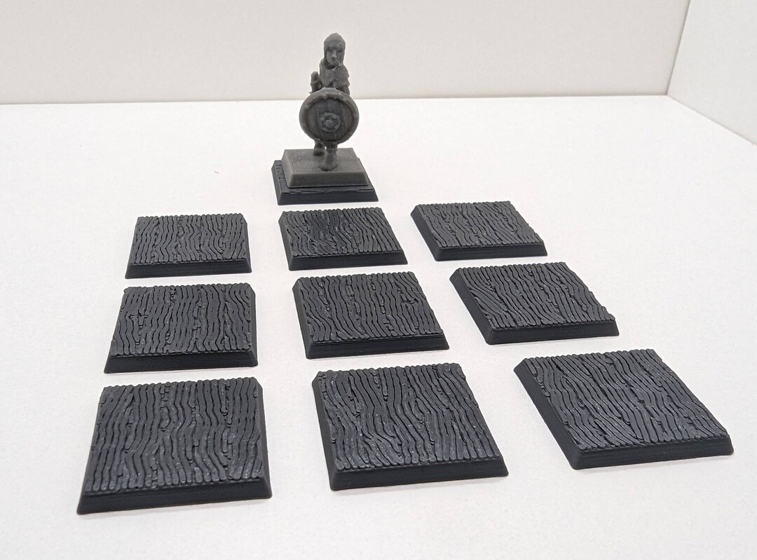 Wood Themed Bases Pack 10x Pieces Various Sizes 20mm to 80mm Miniature ...