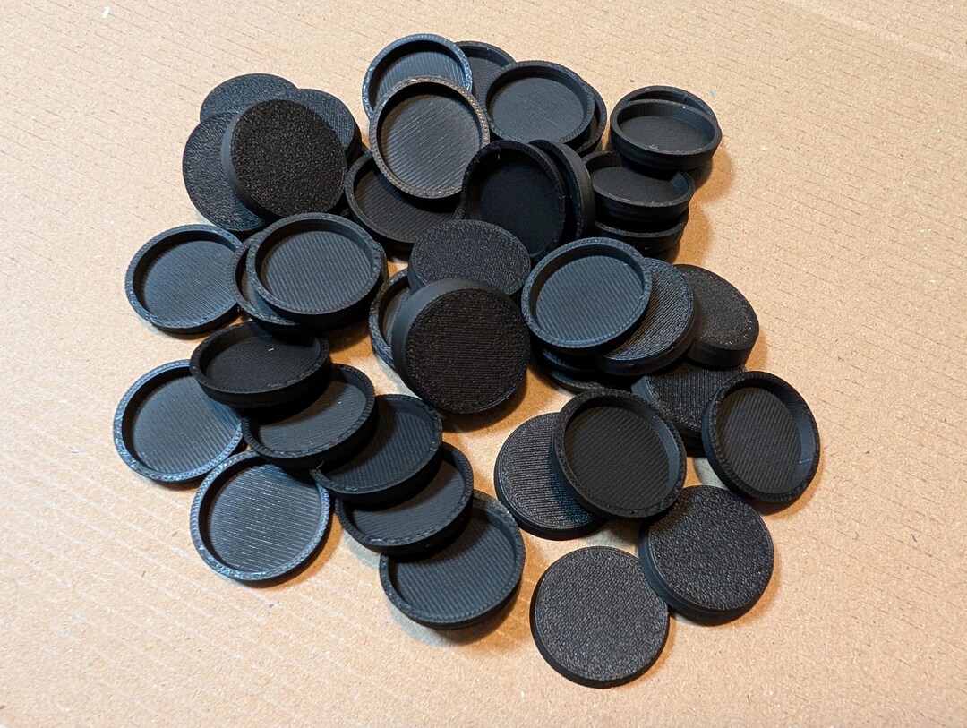30mm Round Bases - 50x Pack in Black, Wargaming, Miniatures, Tabletop ...