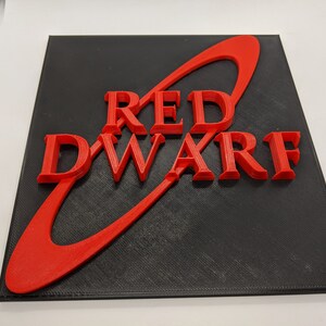 Red Dwarf Logo Sign Plaque Model Prop Replica Figurine | Etsy