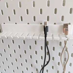 Cable Holder for Ikea Skadis | Various Colours | Peg Board Accessories ...