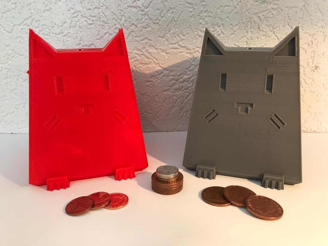 Large Fat Cat Money Box Piggy Bank for Coins Spare Change Perfect Gift ...