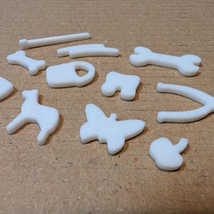 Operation Game Compatible Parts - 11 White Pieces - Replacement Parts ...