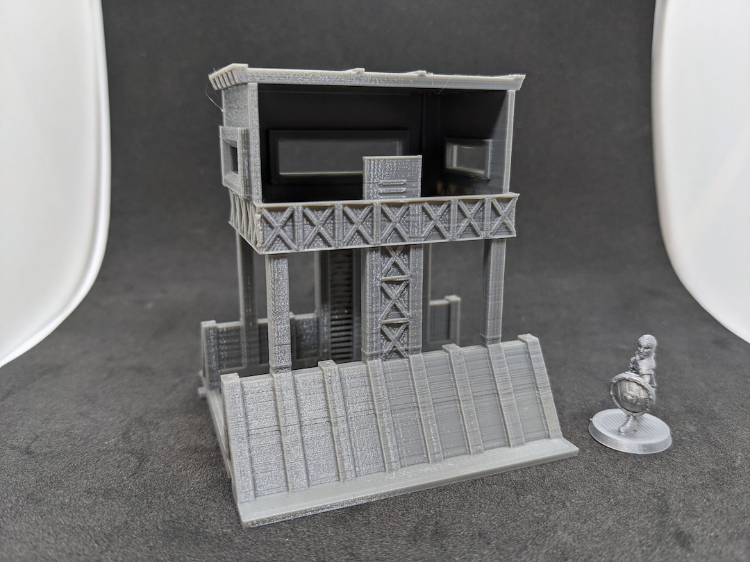 Defence Lines Watchtower Scifi | 28mm 1/56 Scale Miniature Dnd RPG ...
