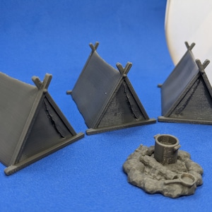 Viking Tents Camp Campsite Set | 28mm 1/56 Scale Miniature Dnd ...