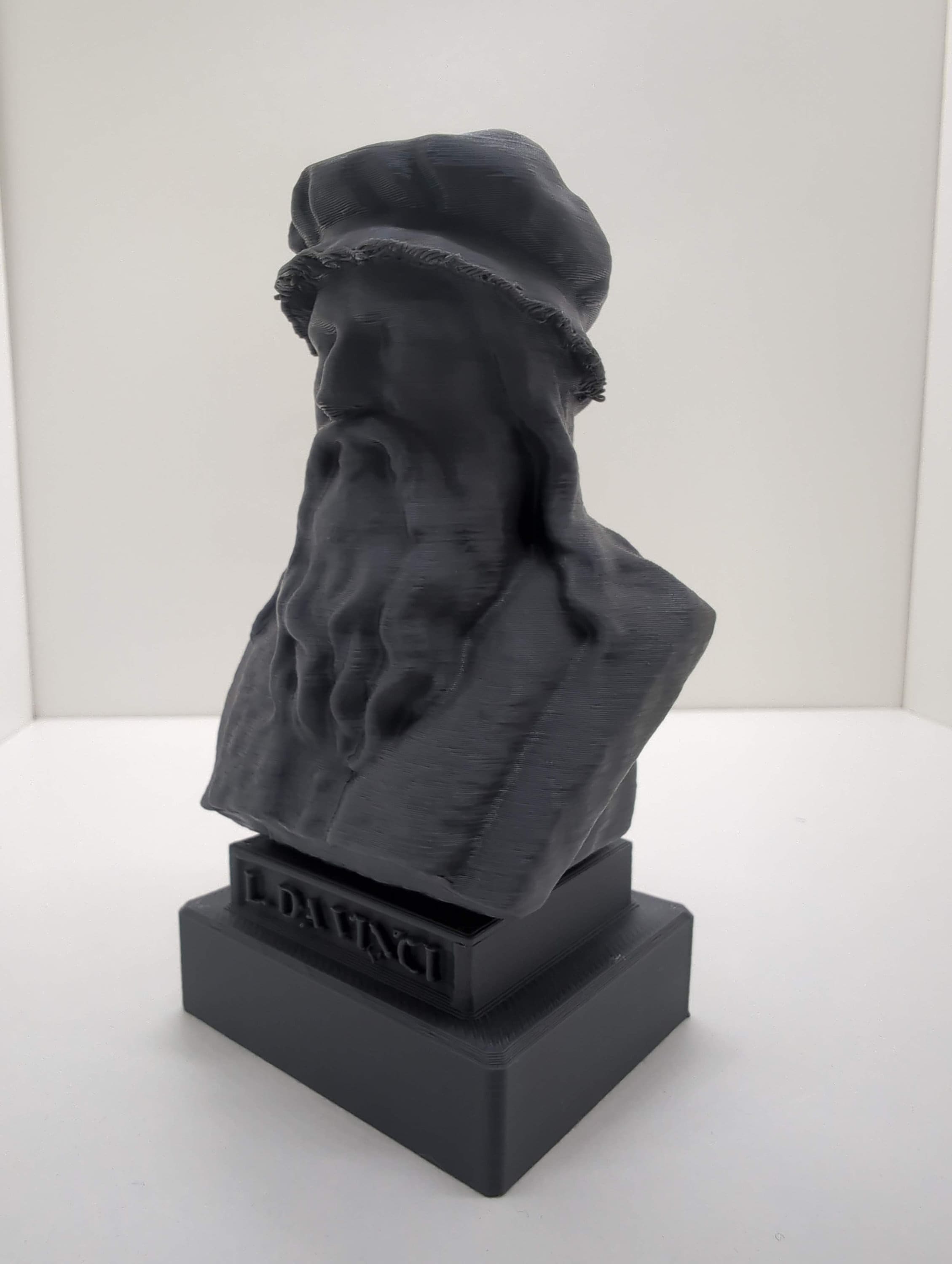 Leonardo Da Vinci Bust | Ornament Figure | Paintable Art Model Figurine ...