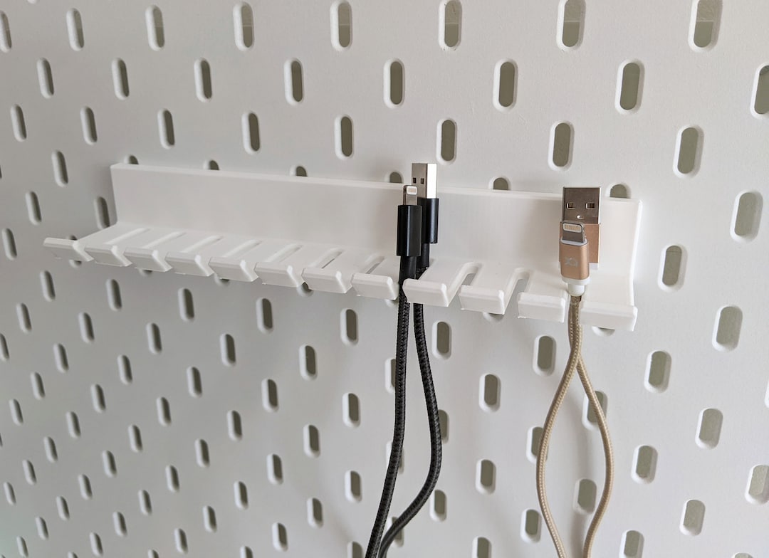 Cable Holder for Ikea Skadis | Various Colours | Peg Board Accessories ...