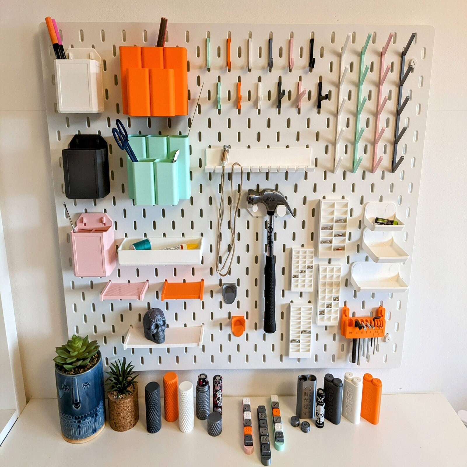 Hex Allen Key Holder for Ikea Skadis | Various Colours | Peg Board ...