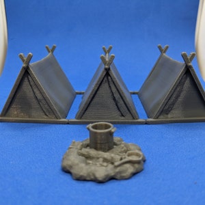 Viking Tents Camp Campsite Set | 28mm 1/56 Scale Miniature Dnd ...