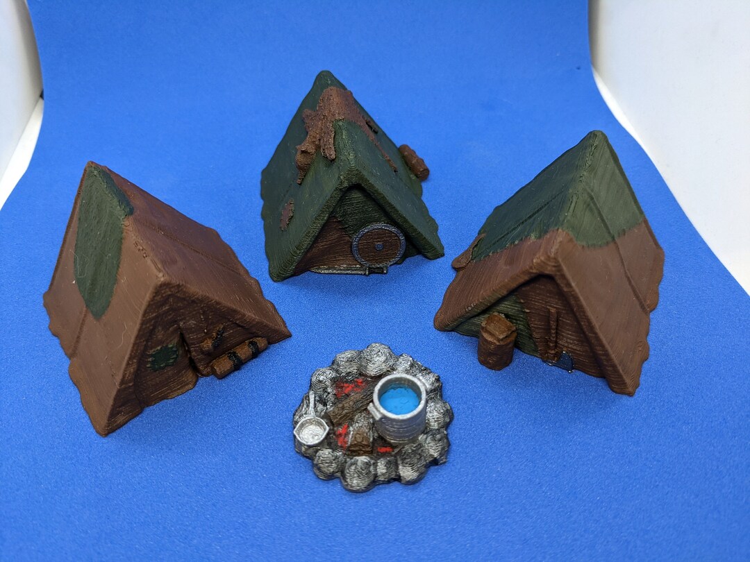 Adventurer Camp Campsite Set | 28mm 1/56 Scale Miniature Dnd Bolt ...