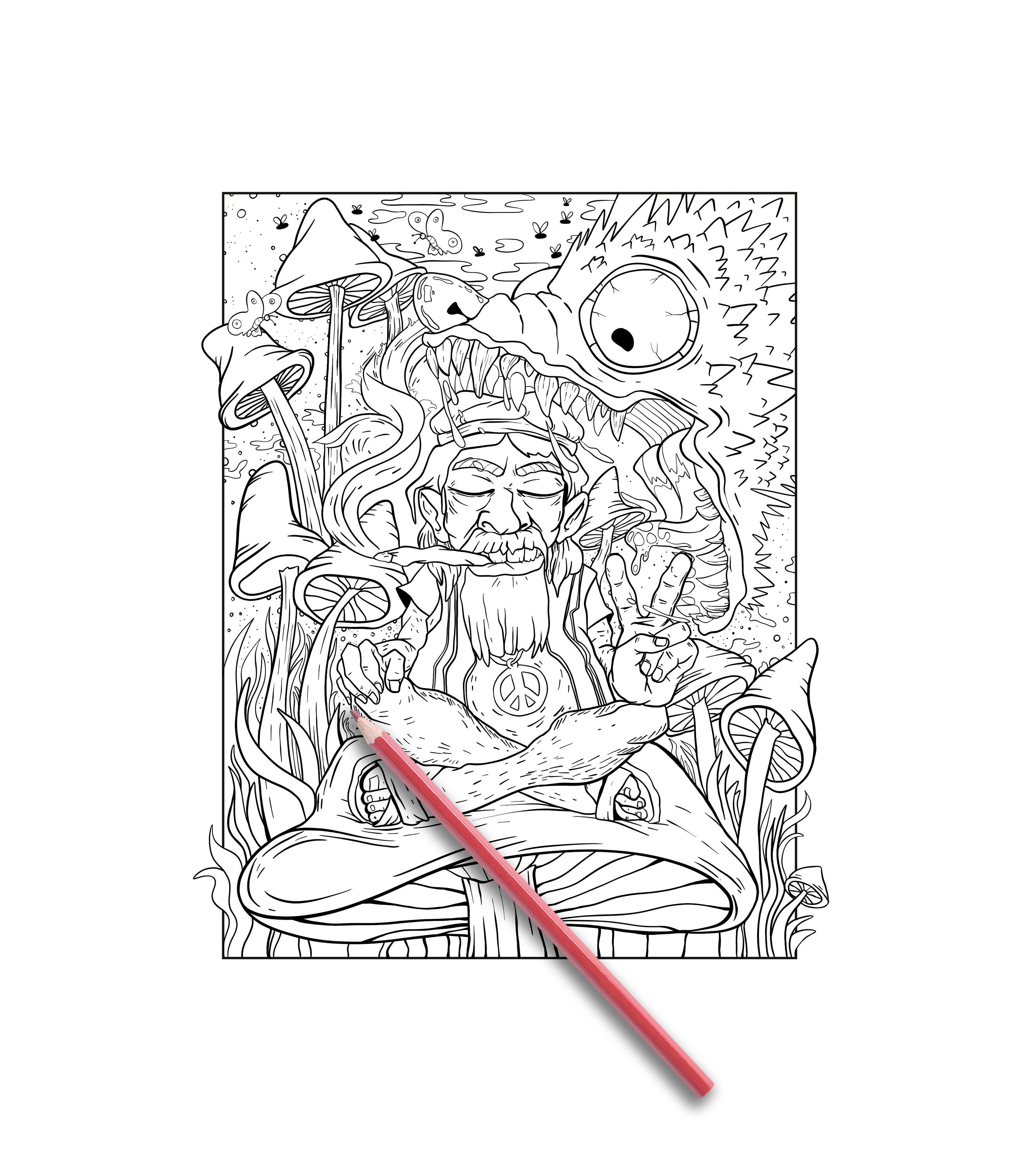 Stoner Coloring Book Adult Coloring Book Weed Coloring Book - Etsy