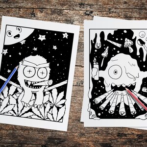 Stoner Coloring Book, Adult Coloring Book, Let's Get High and Color ...