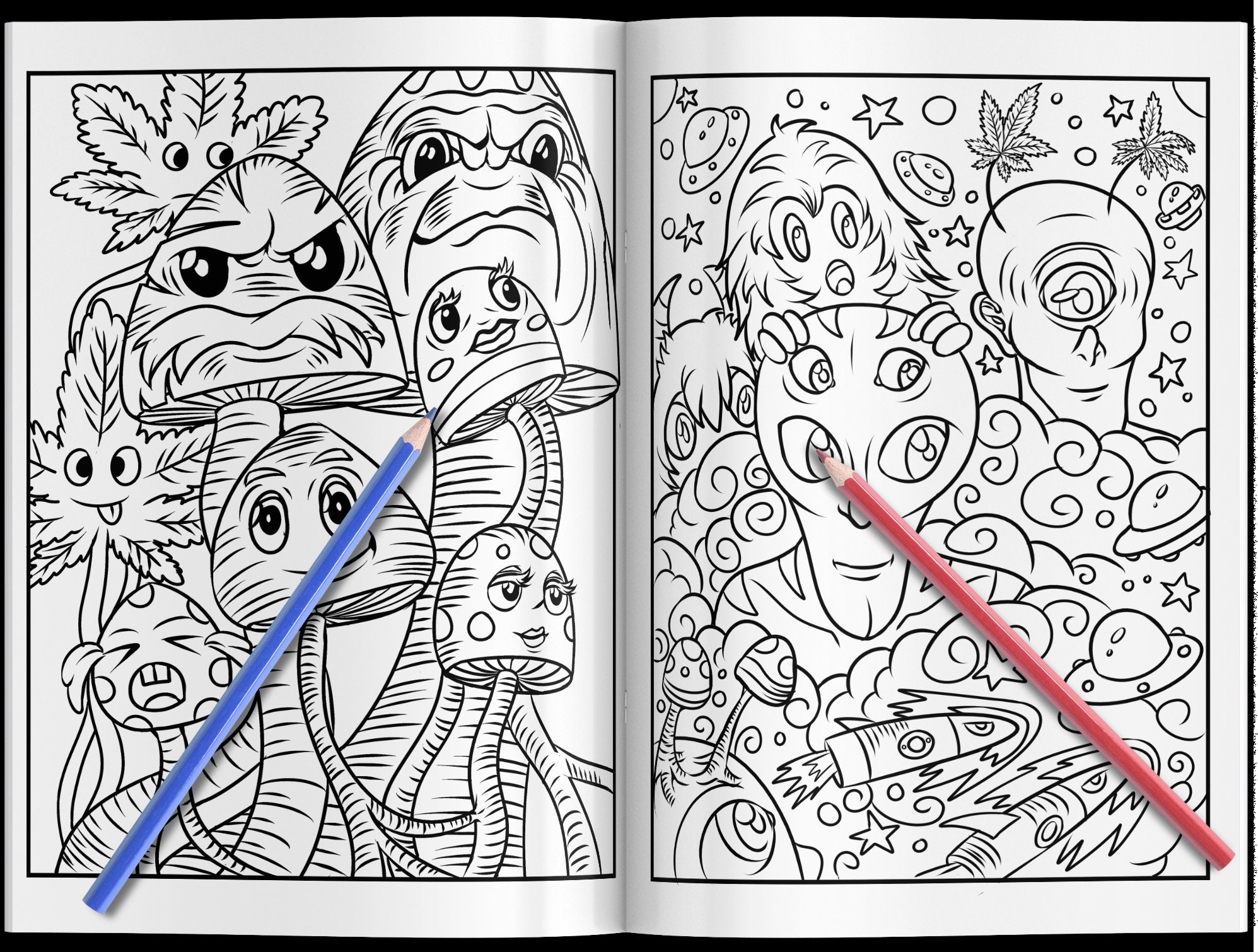 Printable Coloring Book, Stoner Things, Stoner Coloring Book, Adult ...