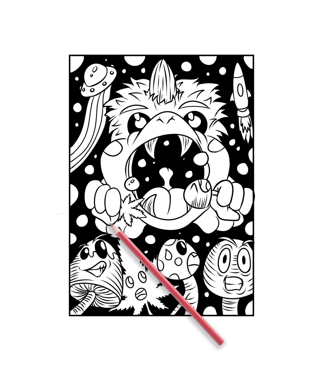 Stoner Coloring Page, Colouring Page for Adults Stoner Coloring Book ...