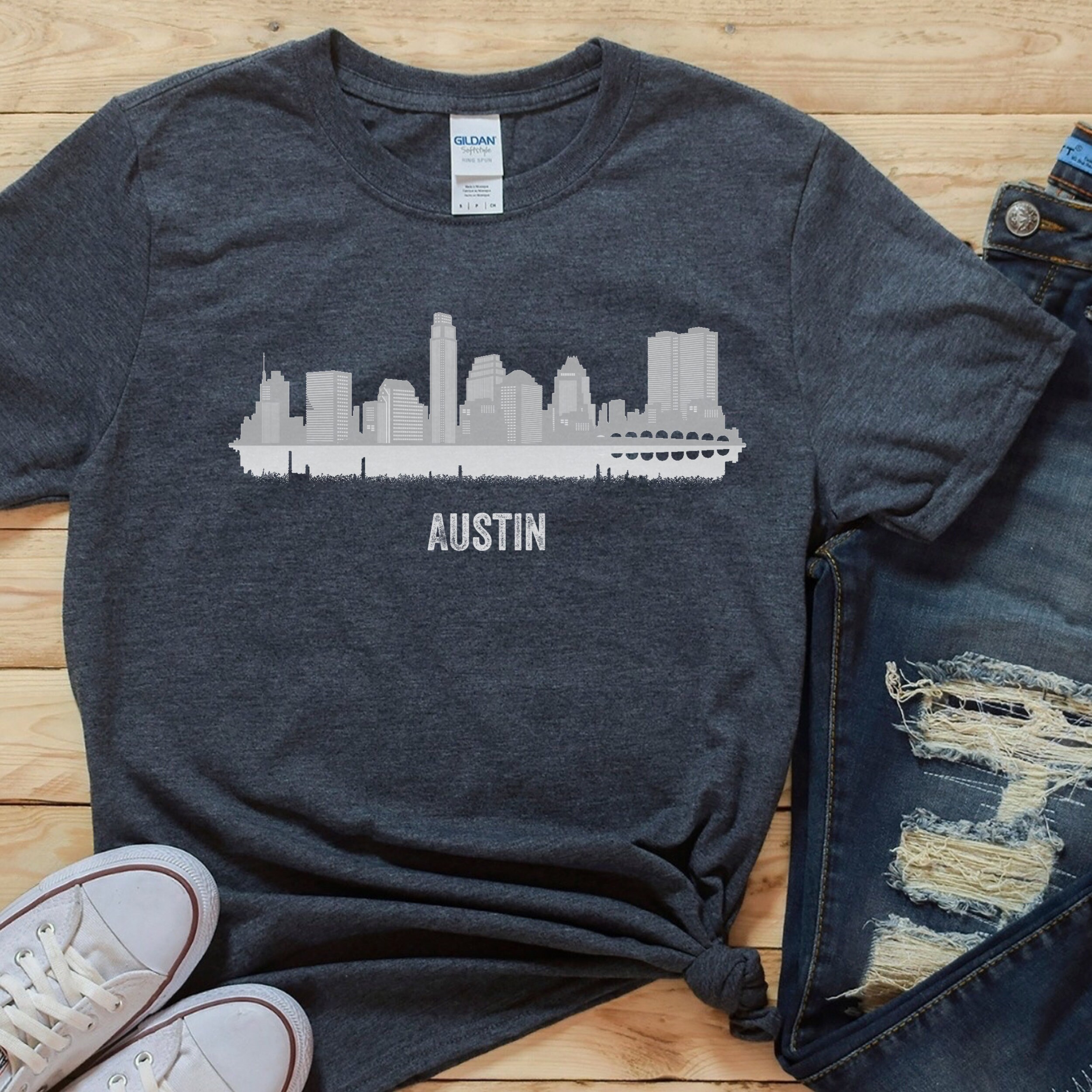 Austin Shirt Austin skyline shirt Austin Texas t-shirt City | Etsy