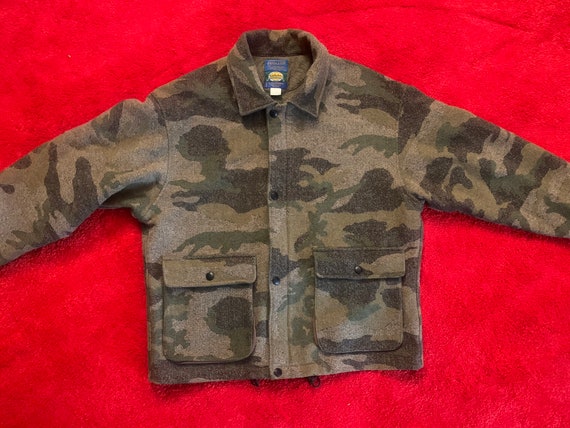 Rare Vintage Pendleton x Cabelas Wool Camouflage Jack… - Gem