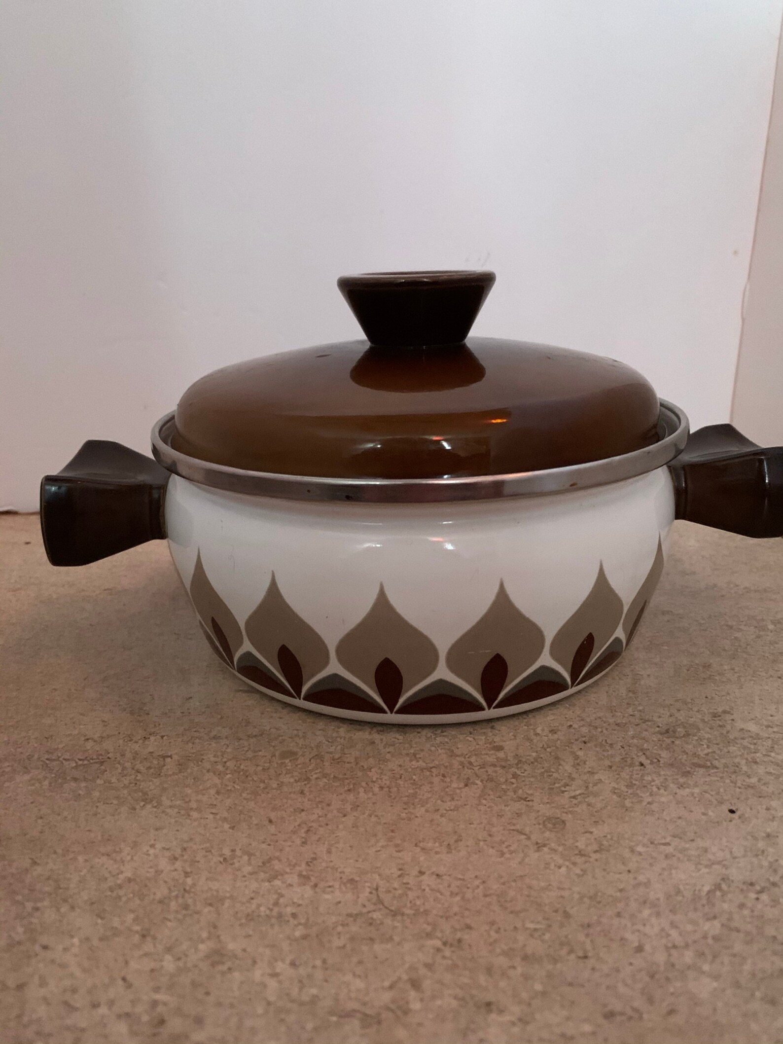 Mid Century Modern Enamelware Set Baumann Germany Enamel Skillet and ...