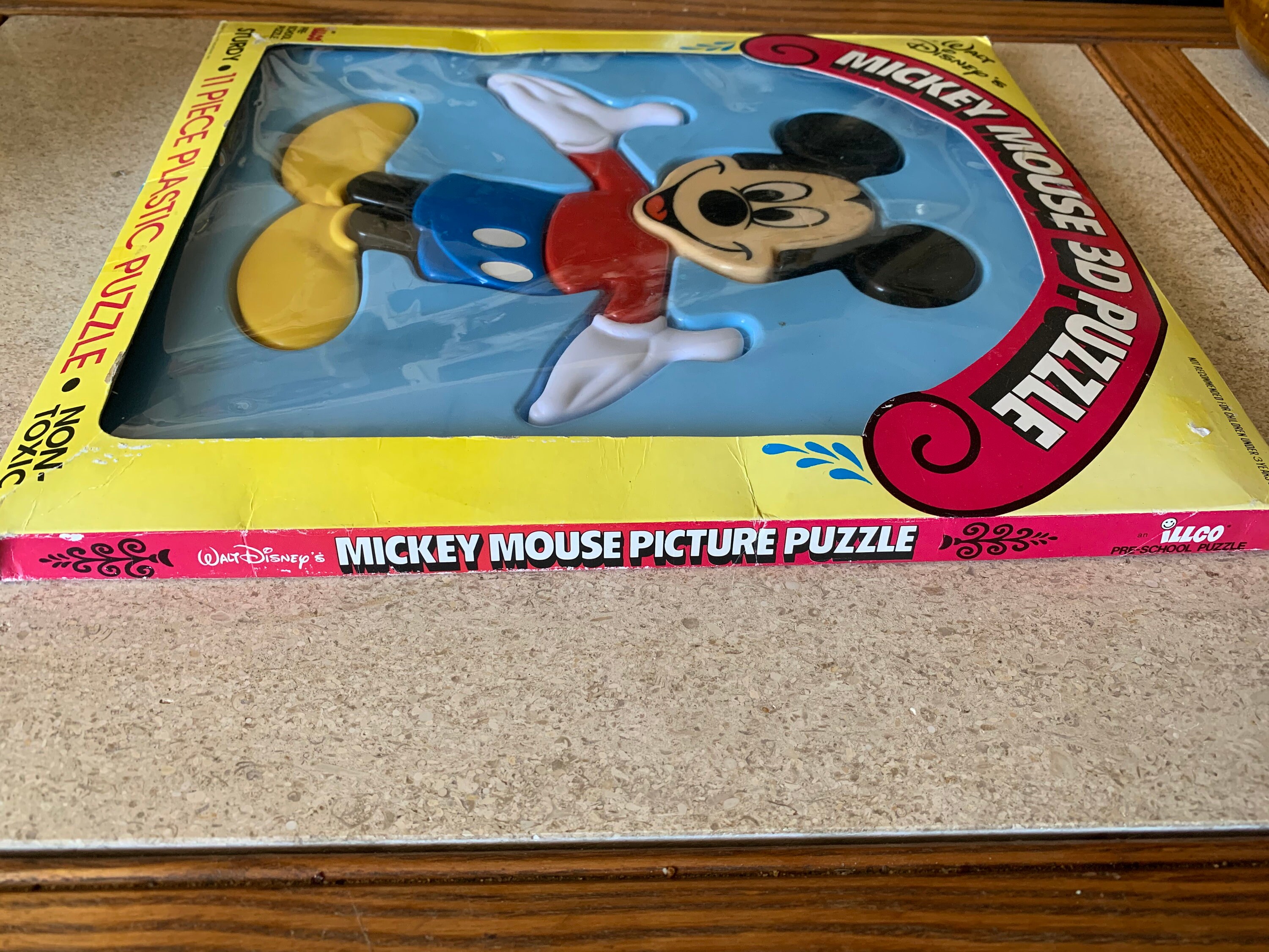 Vintage Mickey Mouse Puzzle In Original Box Illco 3D Puzzle | Etsy