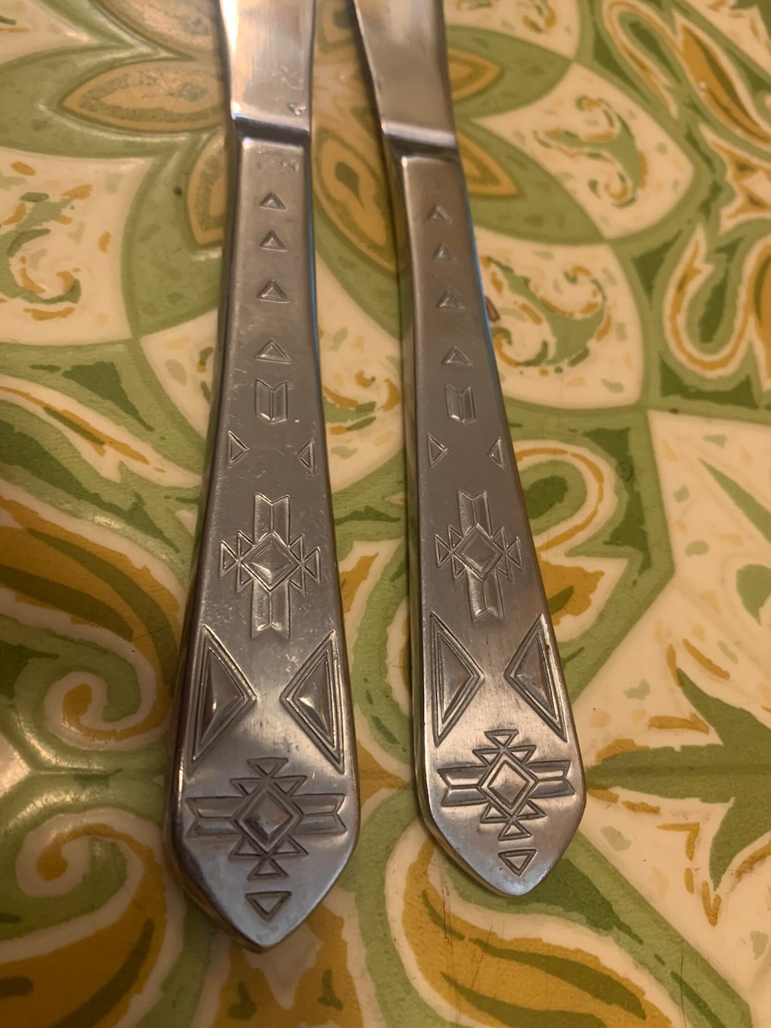 2 Piece Stainless Flatware Set International Pueblo Southwestern Style ...